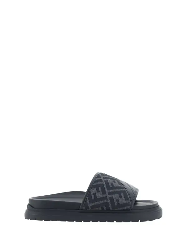 Fendi Slide Diagonal Sandals