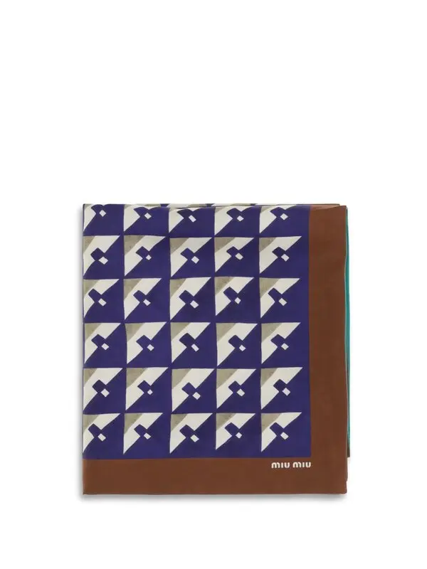 Miu Miu Geometric Print Scarf - Multicolor