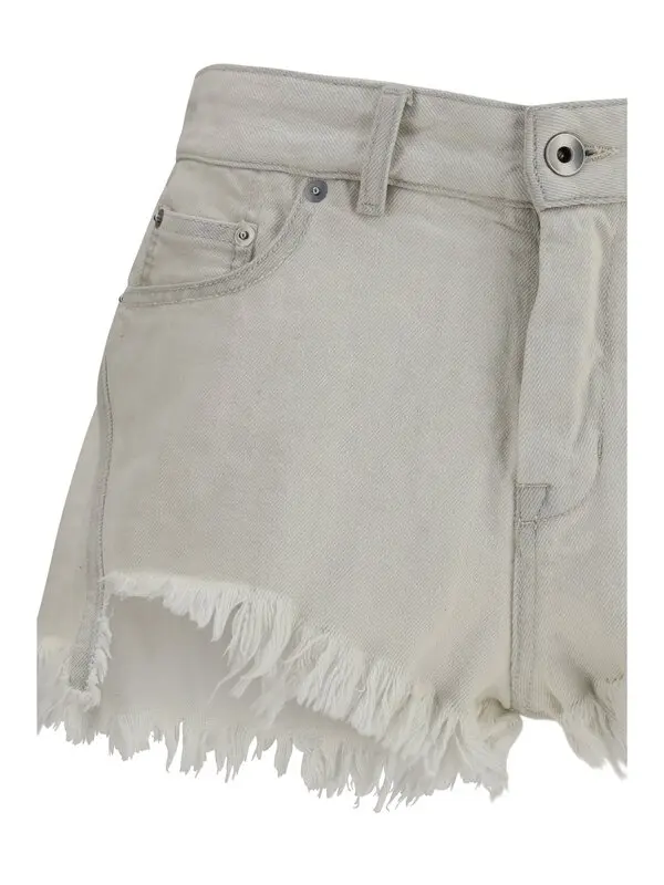 Rick Owens Shorts Temple Bias Cutoffs In Denim - Multicolor
