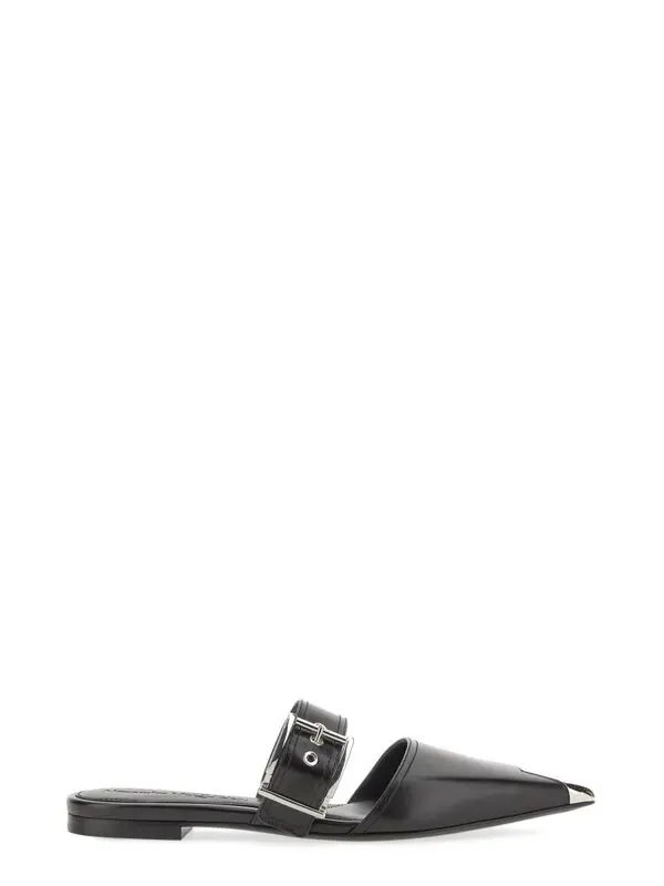 Alexander McQueen Leather Mules - Black