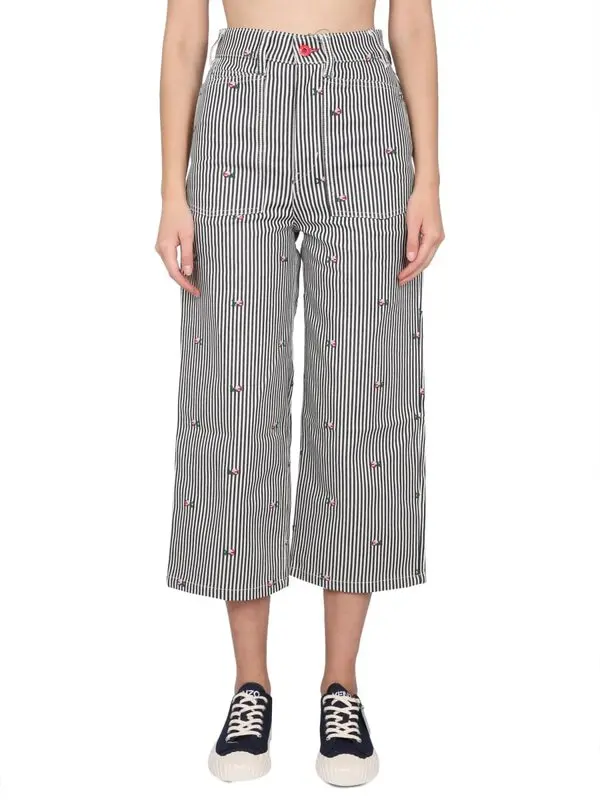 Kenzo Cropped Fit Jeans - Blue