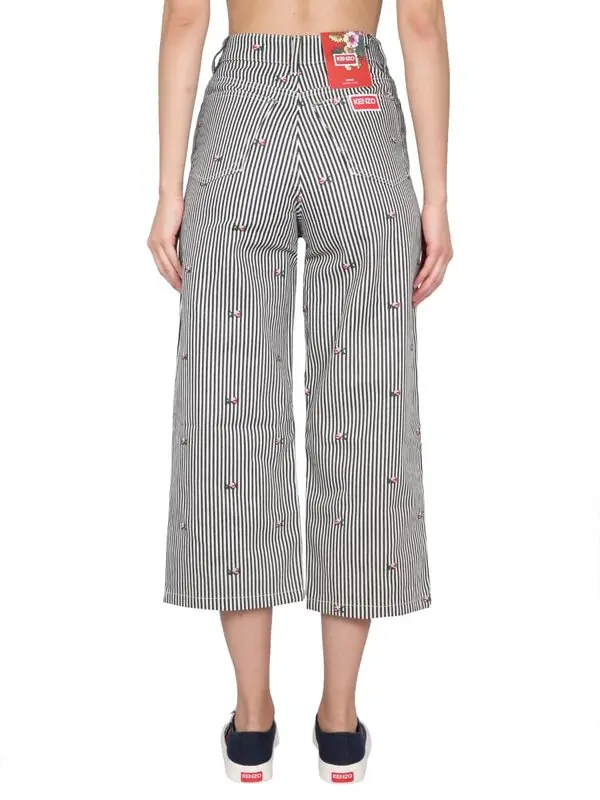 Kenzo Cropped Fit Jeans - Blue