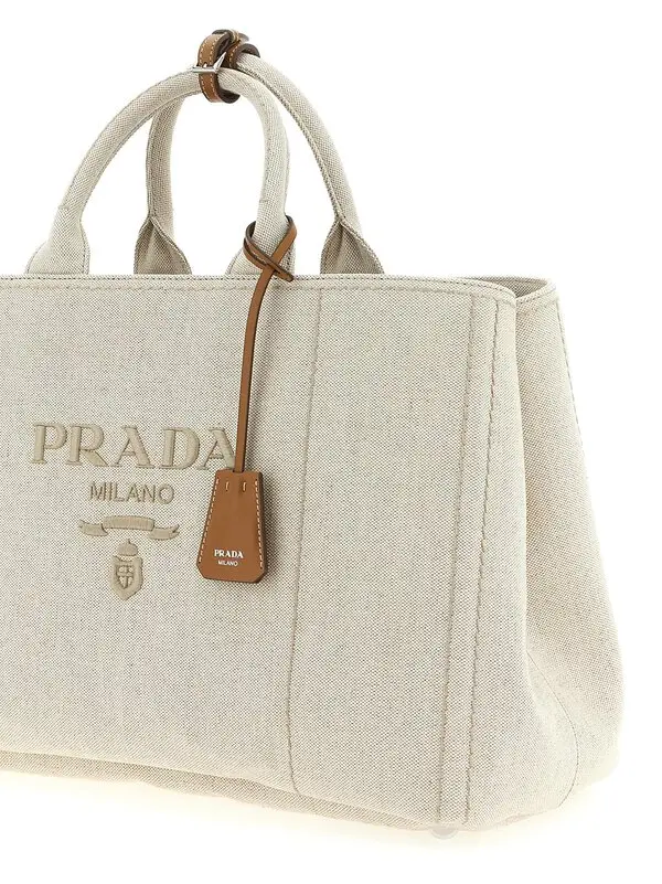 Prada Extra Large Jardinière Shopping Bag - Cream