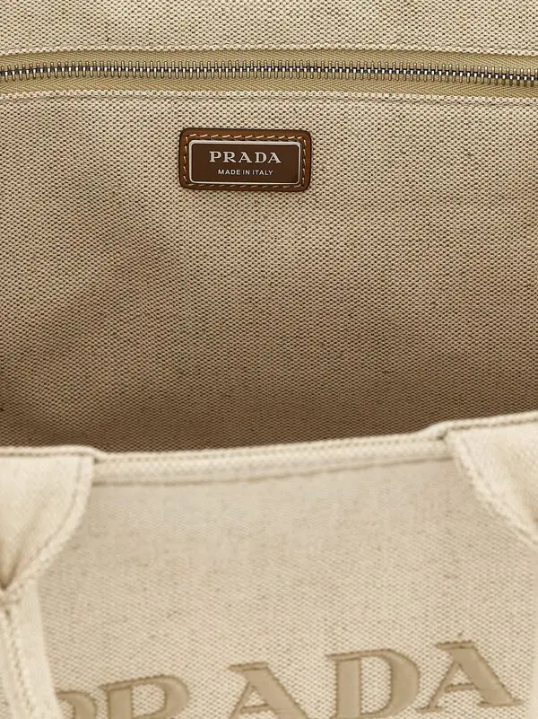 Prada Extra Large Jardinière Shopping Bag - Cream