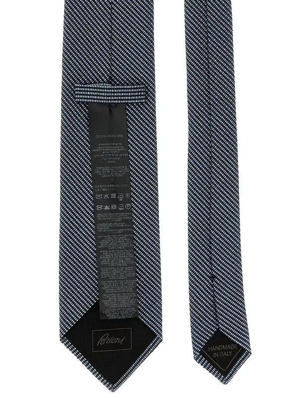 Brioni Jacquard Silk Neck Tie - Blue