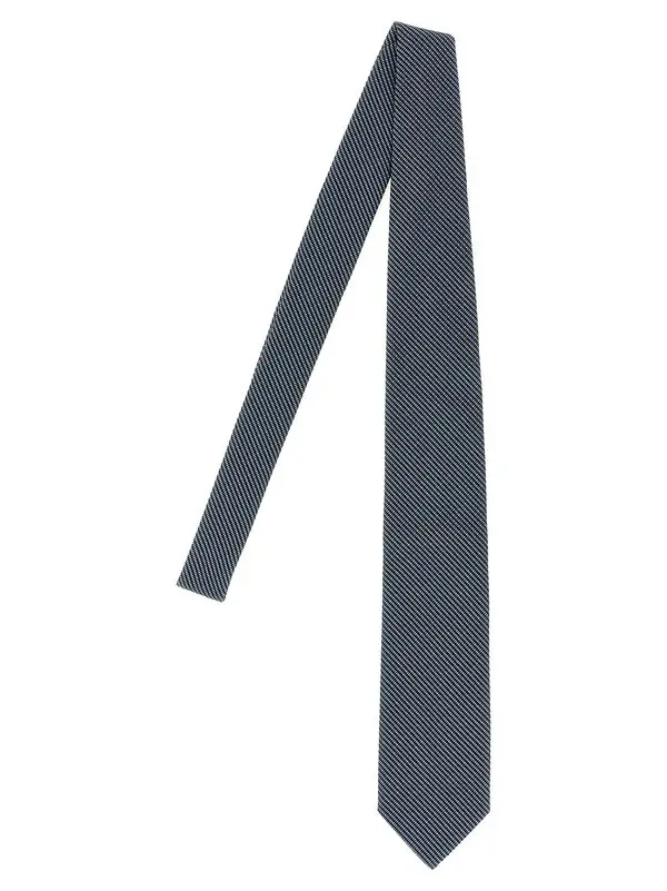 Brioni Jacquard Silk Neck Tie - Blue