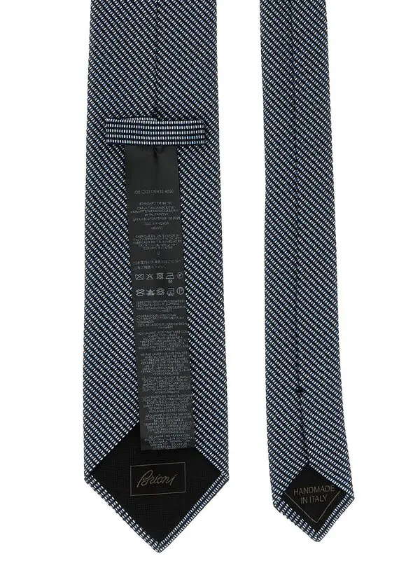 Brioni Jacquard Silk Neck Tie - Blue