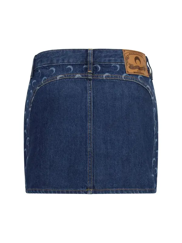 MARINE SERRE Zipped Mini Skirt