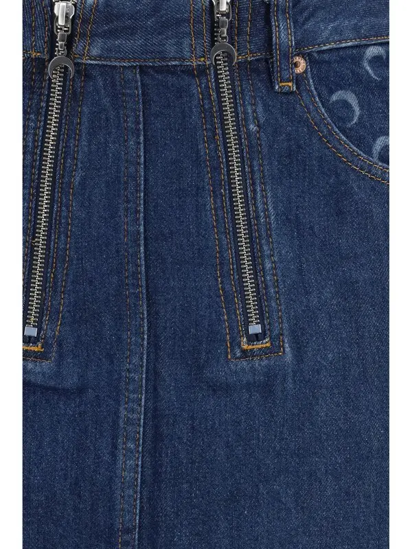 MARINE SERRE Zipped Mini Skirt
