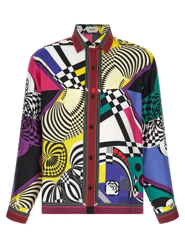 Versace Teatro Print Silk Shirt - Multicolor