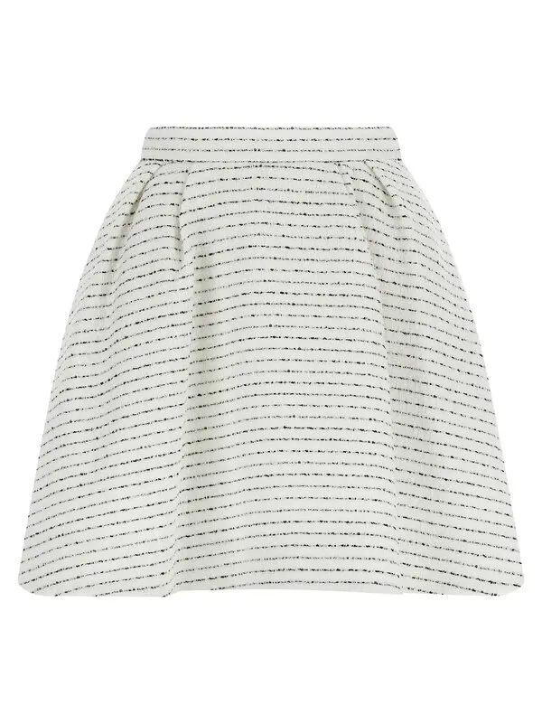 Alessandra Rich Tweed Skirt - White