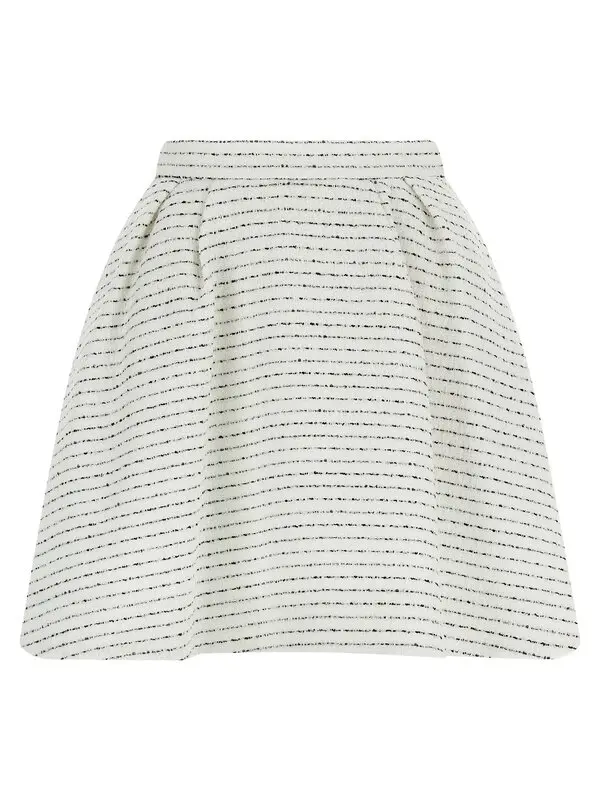 Alessandra Rich Tweed Skirt - White