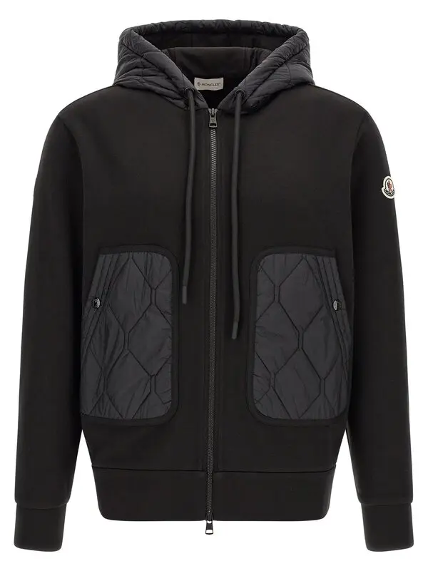 Moncler Hybrid Hoodie - Black