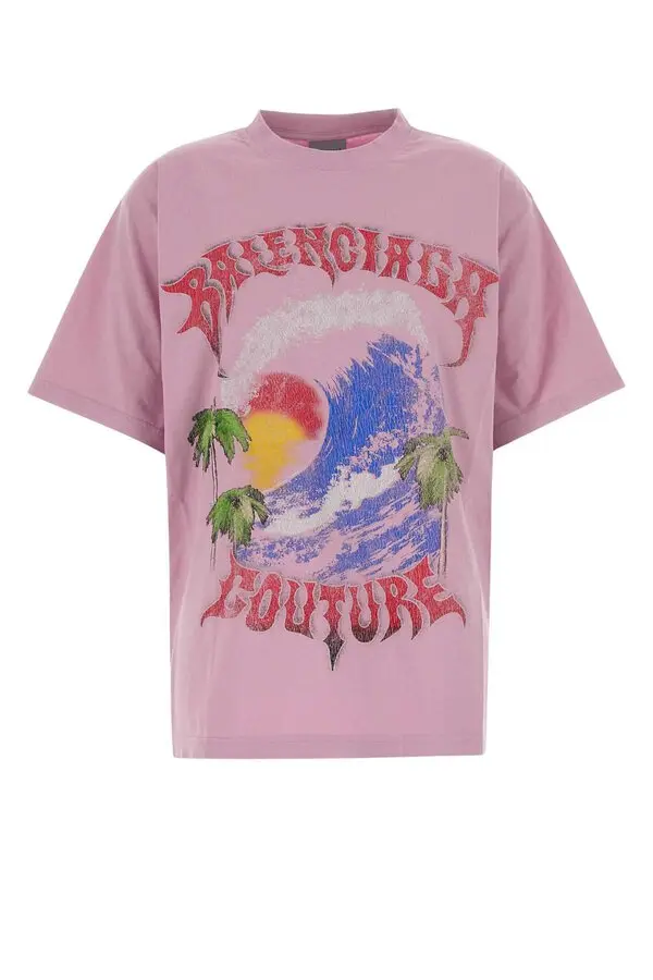 Balenciaga Cotton T-shirt - Pink