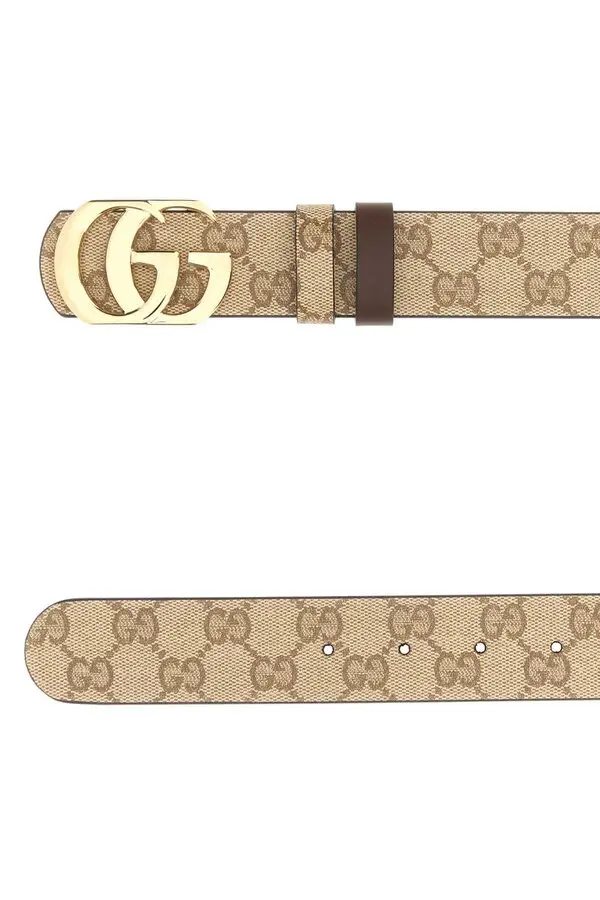 Gucci Gg Fabric Reversible Gg Marmont Belt