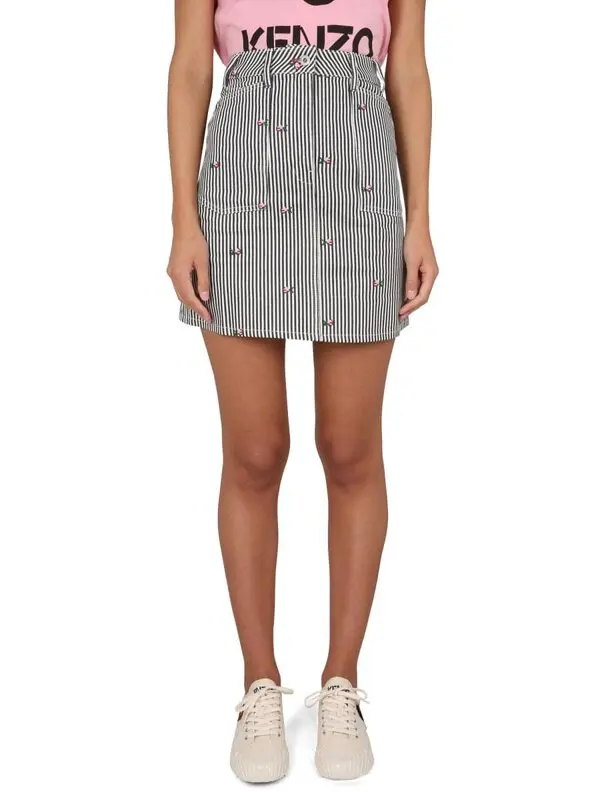 Kenzo Printed Miniskirt - Blue