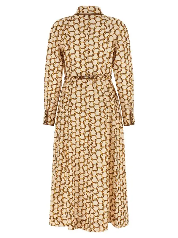 Zimmermann Linen Chain Print Chemisier Dress - Cream