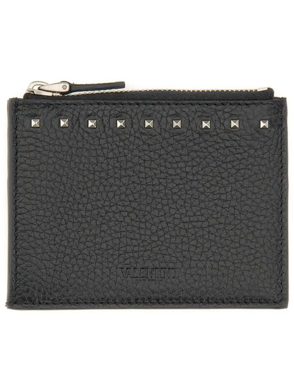 Valentino Garavani Rockstud Card Holder - Black