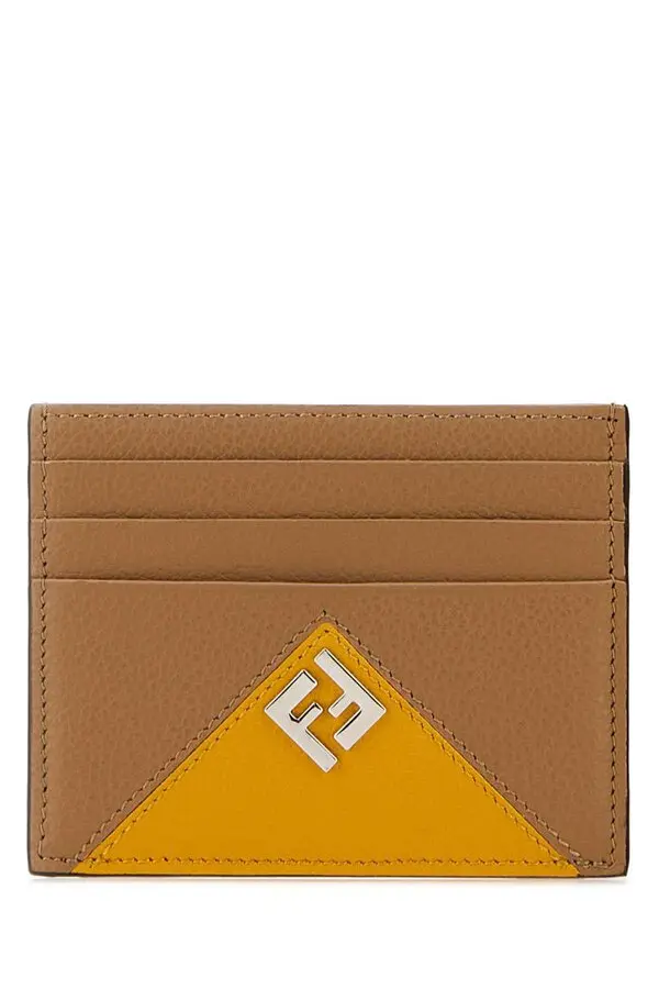 Fendi Beige Leather Card Holder