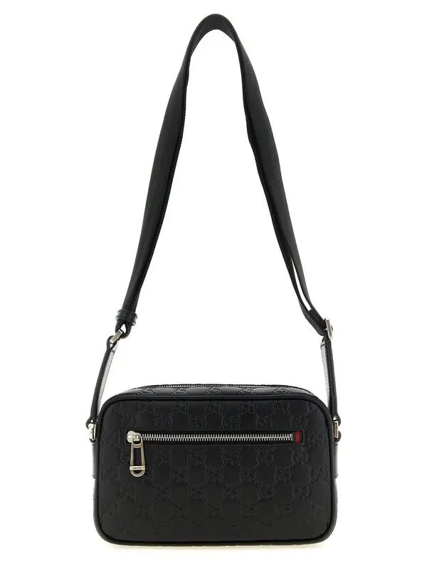 Gucci Gg Emblem' Small Crossbody Bag - Black