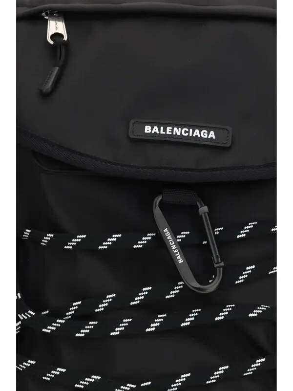 Balenciaga Metal Carabiner Detail Backpack - Black