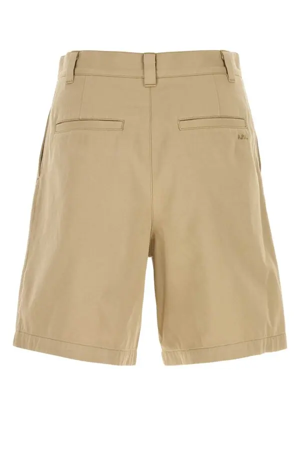 A.p.c. Beige Cotton Bermuda Shorts
