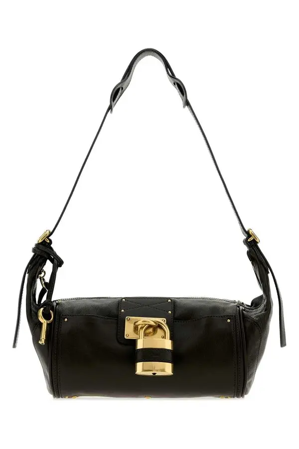 Chloé Leather Paddington Shoulder Bag - Black
