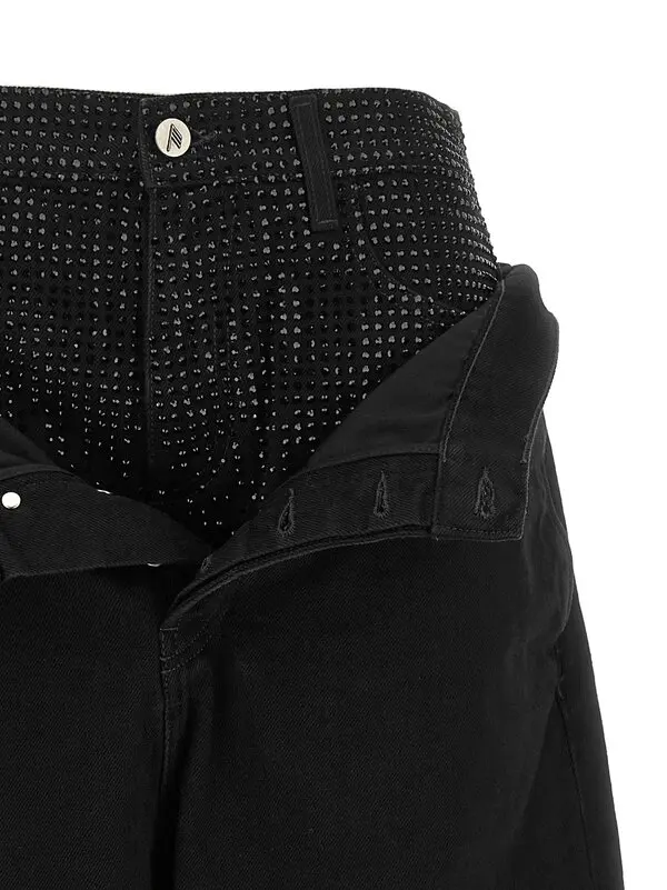 Attico Crystal Insert Jeans