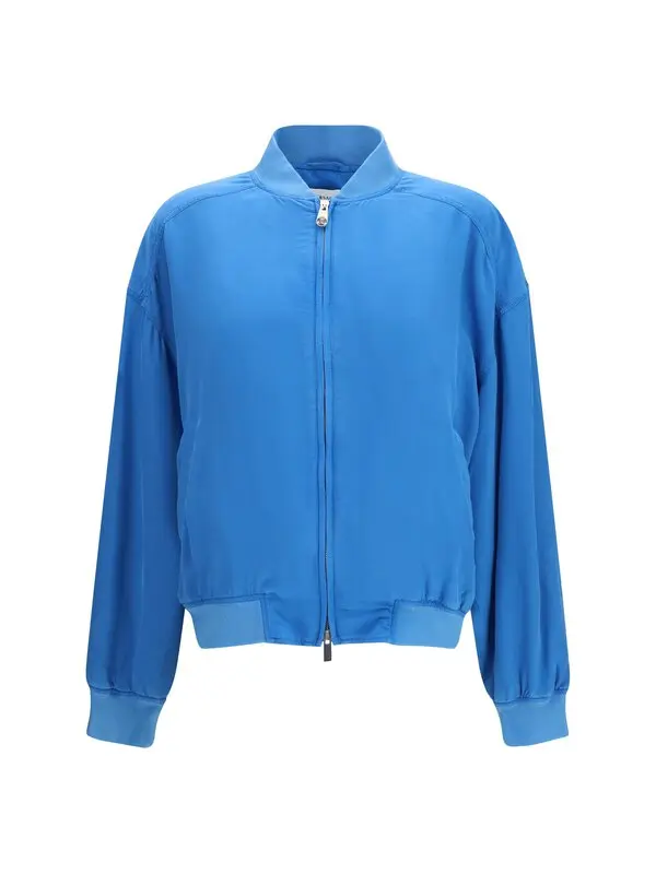 Versace Silk Zipper Jacket - Blue