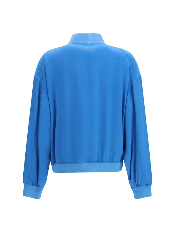 Versace Silk Zipper Jacket - Blue