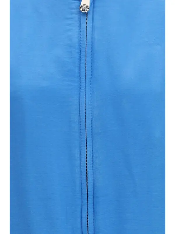 Versace Silk Zipper Jacket - Blue