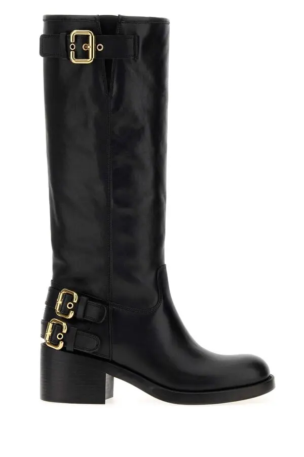 Chloé Leather Dakota Boots - Black