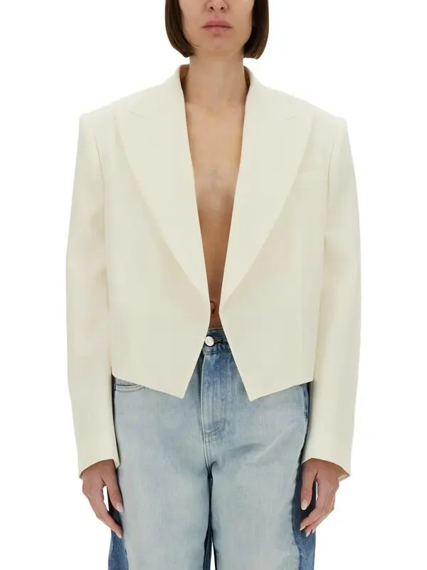Stella McCartney Cropped Blazer - White