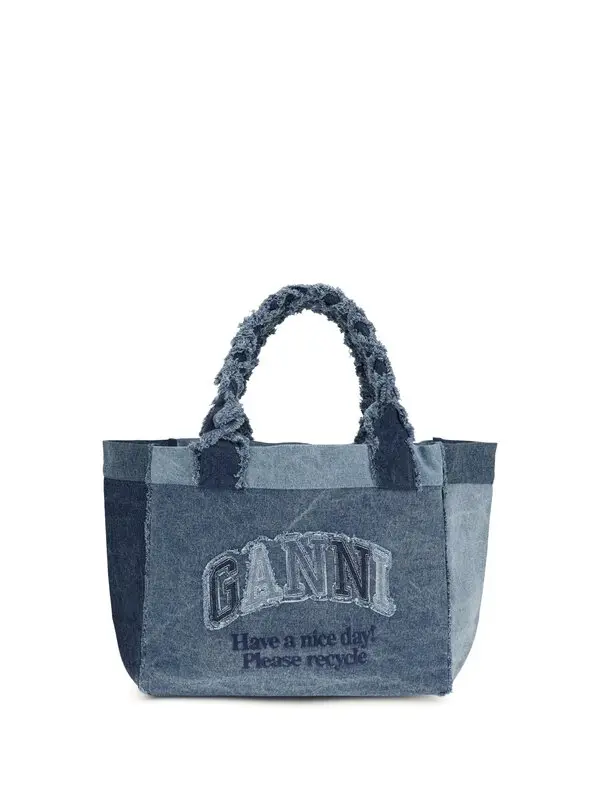 GANNI Medium Trapeze Denim Shopper
