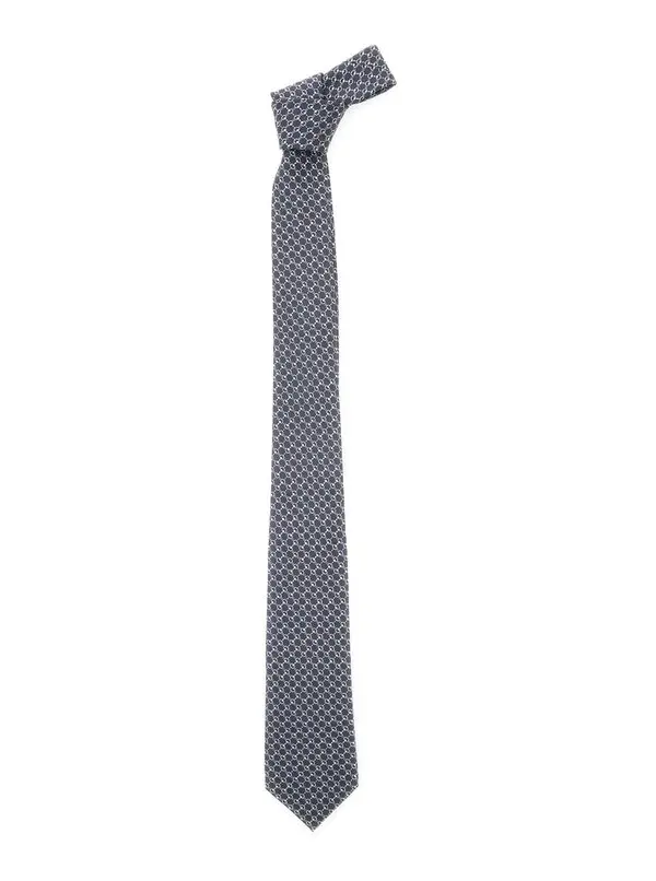Gucci Silk Horsebit Print Neck Tie - Multicolor