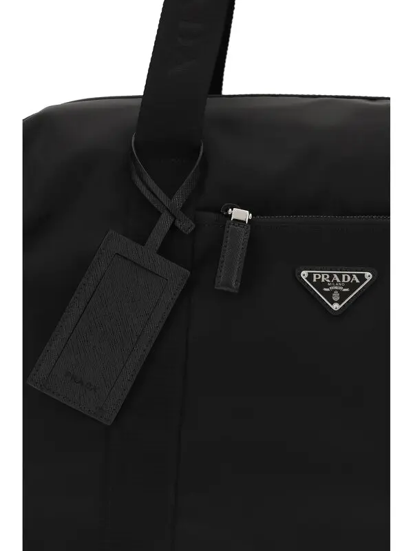 Prada Travel Bag In Re-nylon And Saffiano