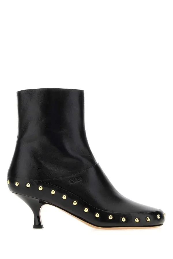 Chloé Leather Junie Ankle Boots