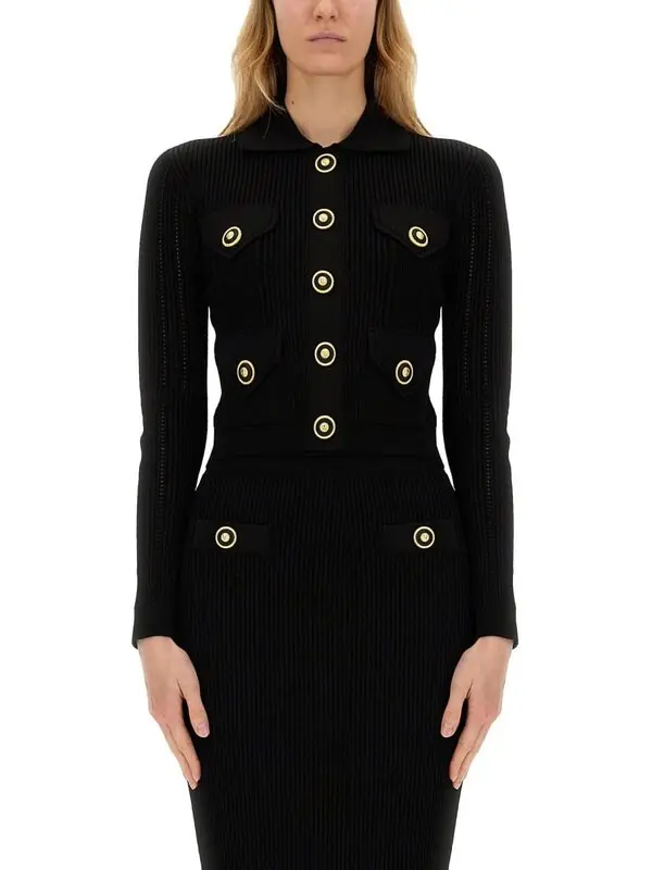 Balmain Knitted Cardigan - Black