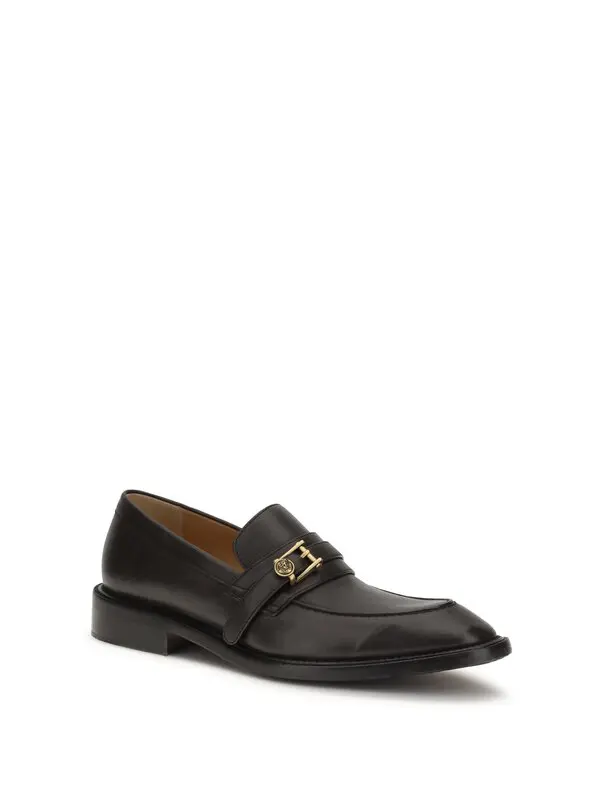 Versace Leather Loafers With Medusa Accessory