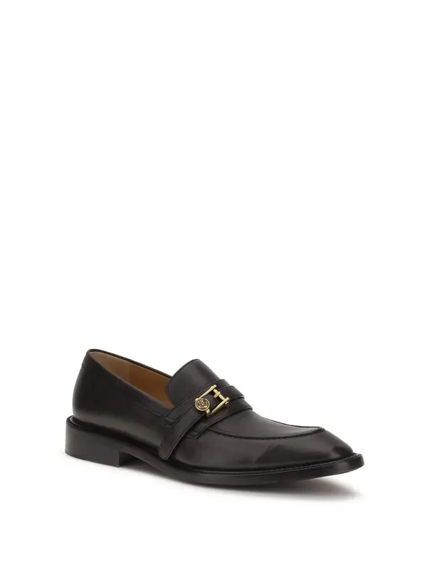 Versace Leather Loafers - Black
