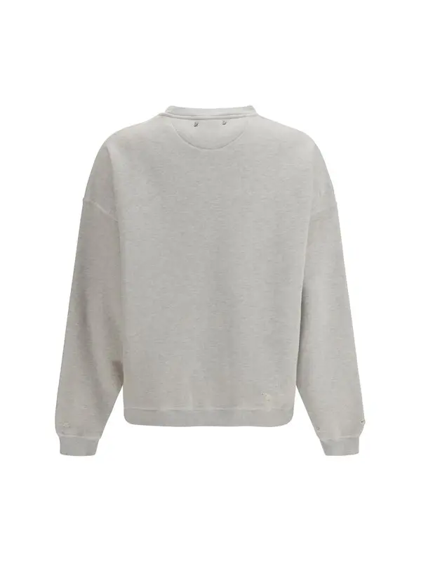 GOLDEN GOOSE Cotton Logo Sweatshirt - Gray