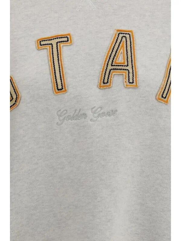GOLDEN GOOSE Cotton Logo Sweatshirt - Gray