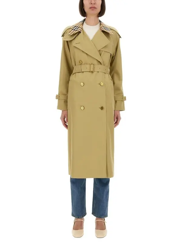 Burberry Long Castleford Trench Coat - Cream