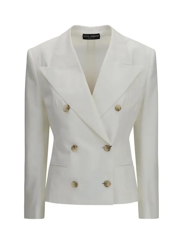 Dolce & Gabbana Double-breasted Tailored Blazer - White