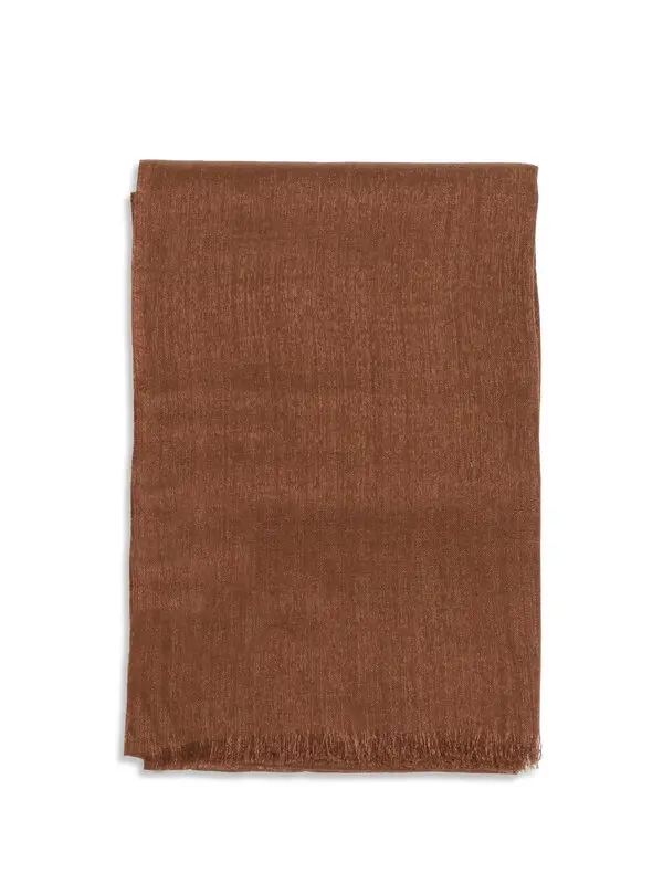Brunello Cucinelli Silk And Cashmere Scarf - Brown