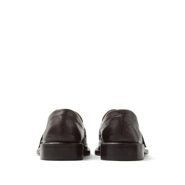 Versace Primo Leather Loafers - Brown