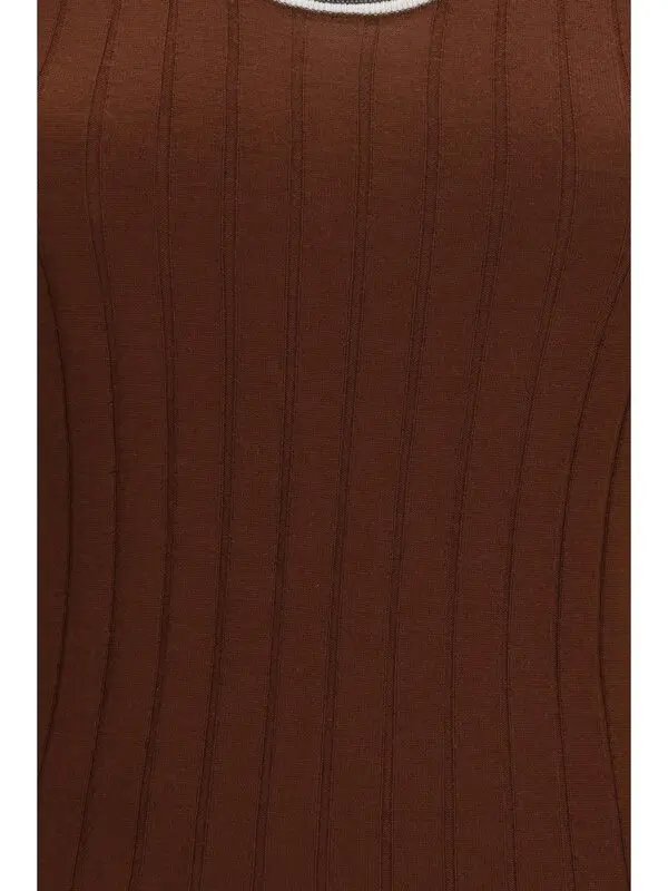 Brunello Cucinelli Ribbed Jersey Top - Multicolor