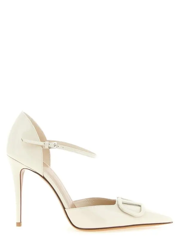 Valentino Garavani Patent Leather D'orsay Pumps - White