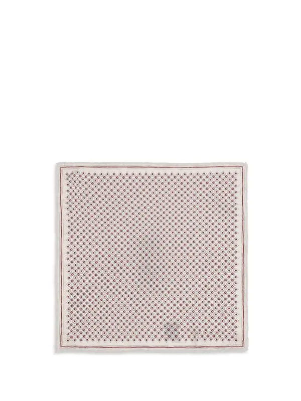 Brunello Cucinelli Silk Pochette With Geometric Pattern - Multicolor