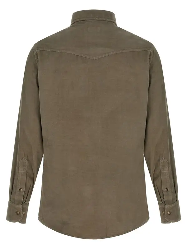 Brunello Cucinelli Corduroy Shirt - Green